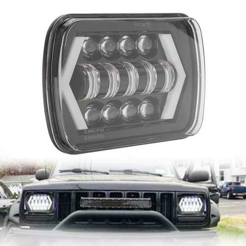 Farol de LED 210W 6000K 21000LM H4 Farol de LED IP67 apto para Jeep Cherokee xj 12-24V Chegadas ...