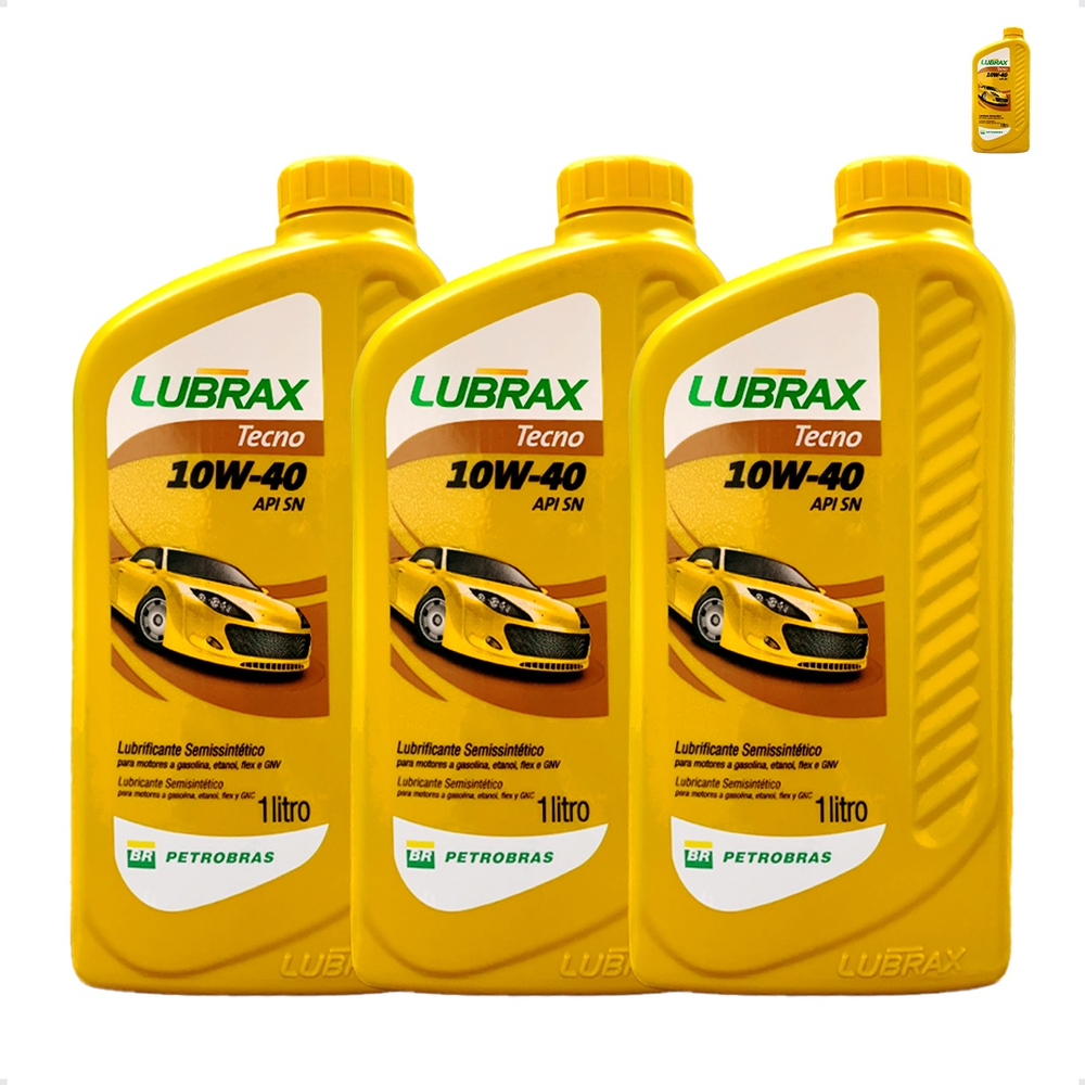 Óleo Lubrax 10w40 4 Tempos Carro Moto 1 Litro Kit C/3 | Submarino