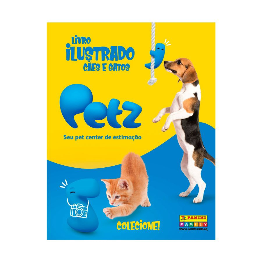 Álbum de figurinha ilustrado Cães e Gatos Petz | Submarino