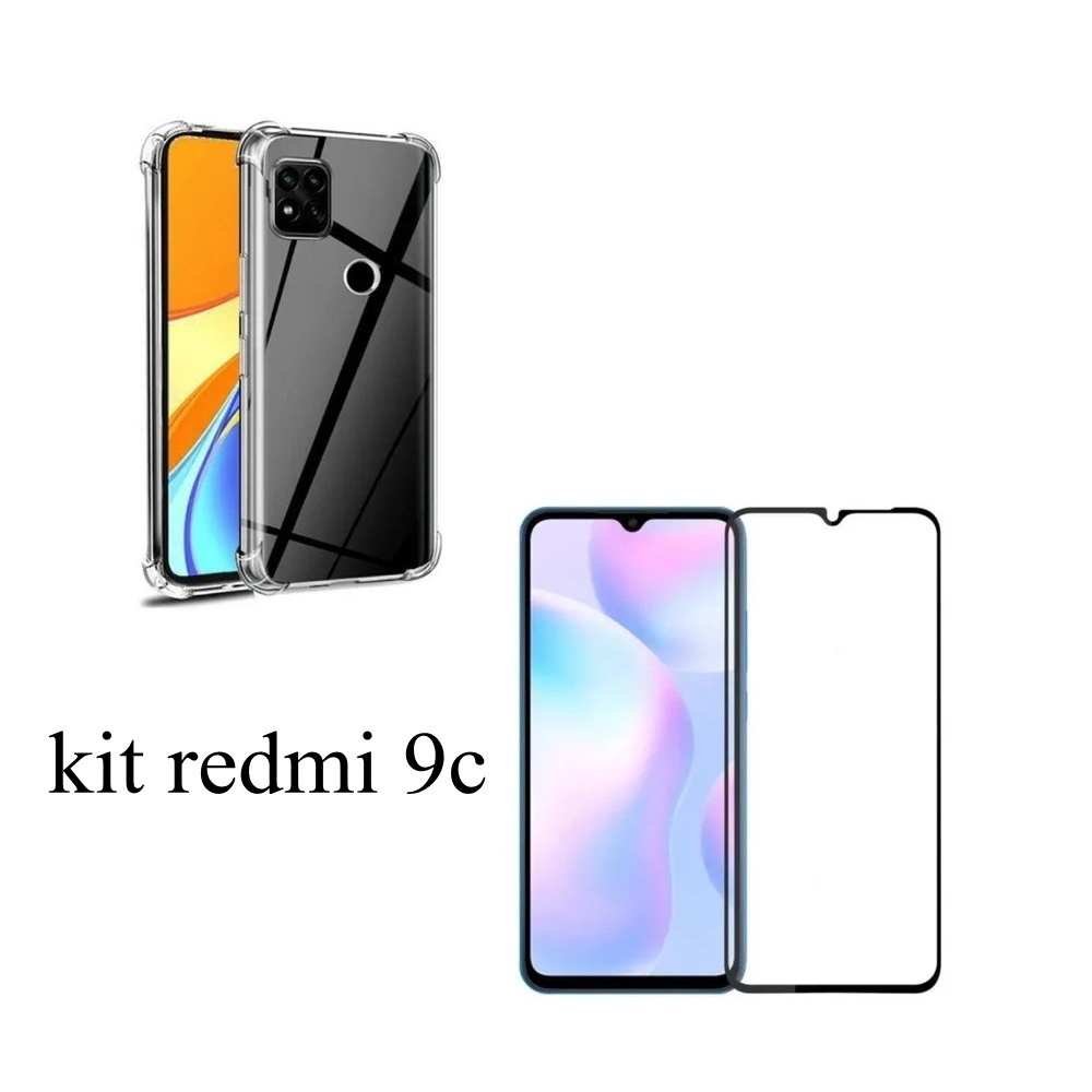 Kit Capa Capinha Case Anti Impacto Pelicula Vidro 3d 9d Compativel
