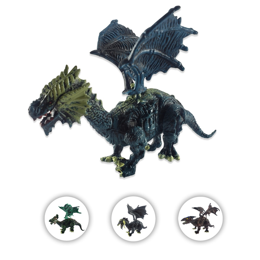 Brinquedo Reino Dos Dragões Miniaturas Coleção Dragão Borracha