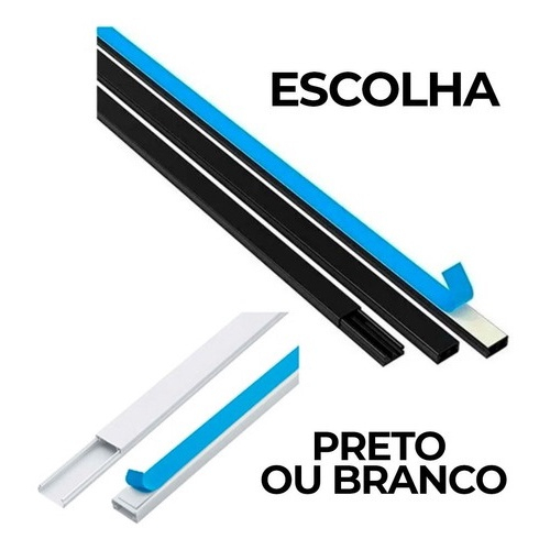 Canaleta Preta Ou Branca 1 Metro Com Adesivo Escolha Modelo no Shoptime Canaleta Preta Ou Branca 1 Metro Com Adesivo Escolha Modelo no Shoptime