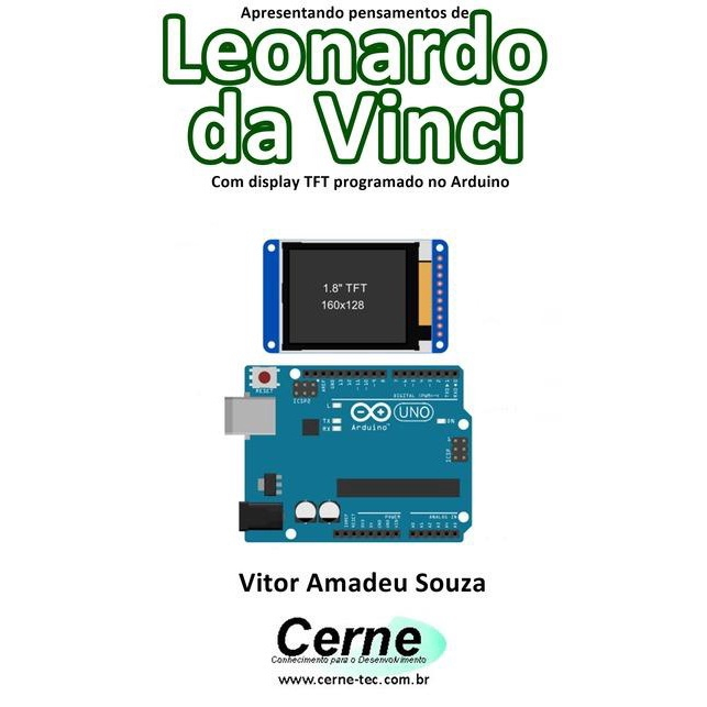 Apresentando Pensamentos De Leonardo Da Vinci Com Display Tft Programado No Arduino No Shoptime