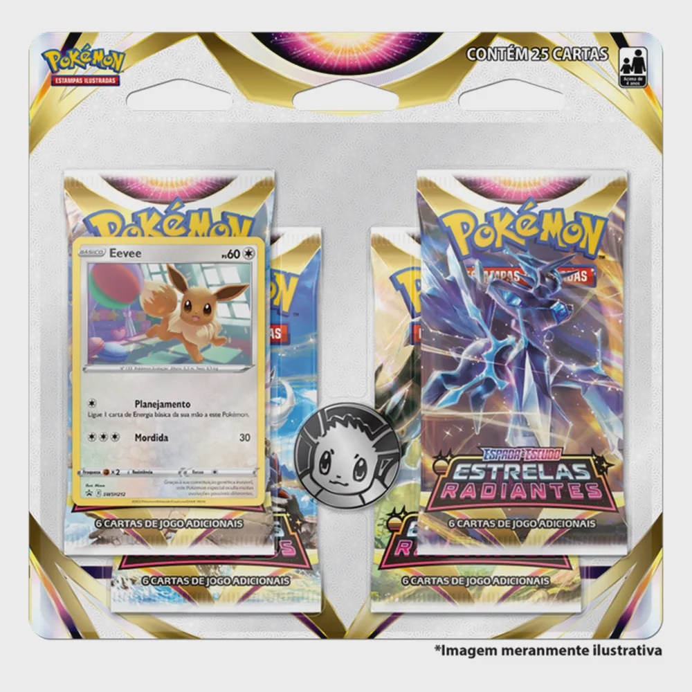Kit De Cartas Pokémon Blister Quadruplo Estrelas Radiantes 4 Pacotes