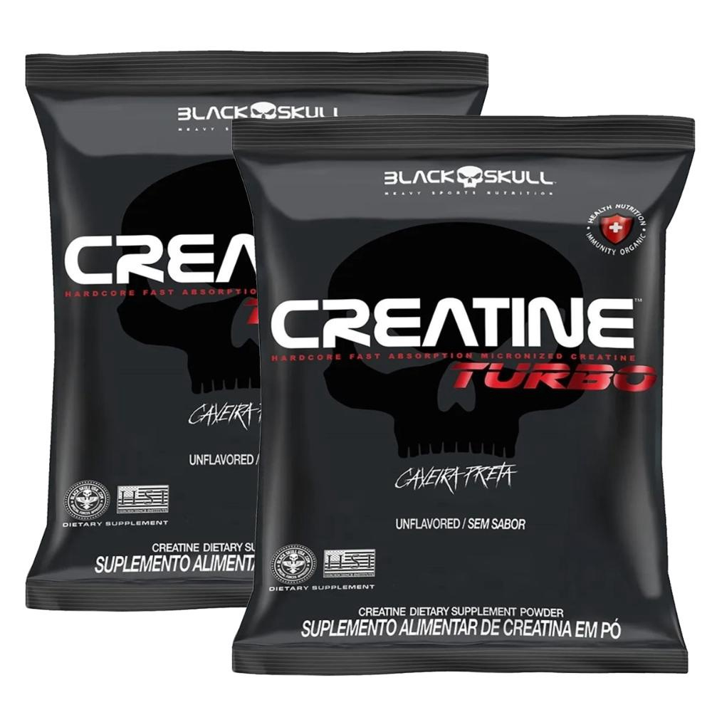 Combo 2x Creatina Creatine 1kg Caveira Preta Black Skull Em Promoção