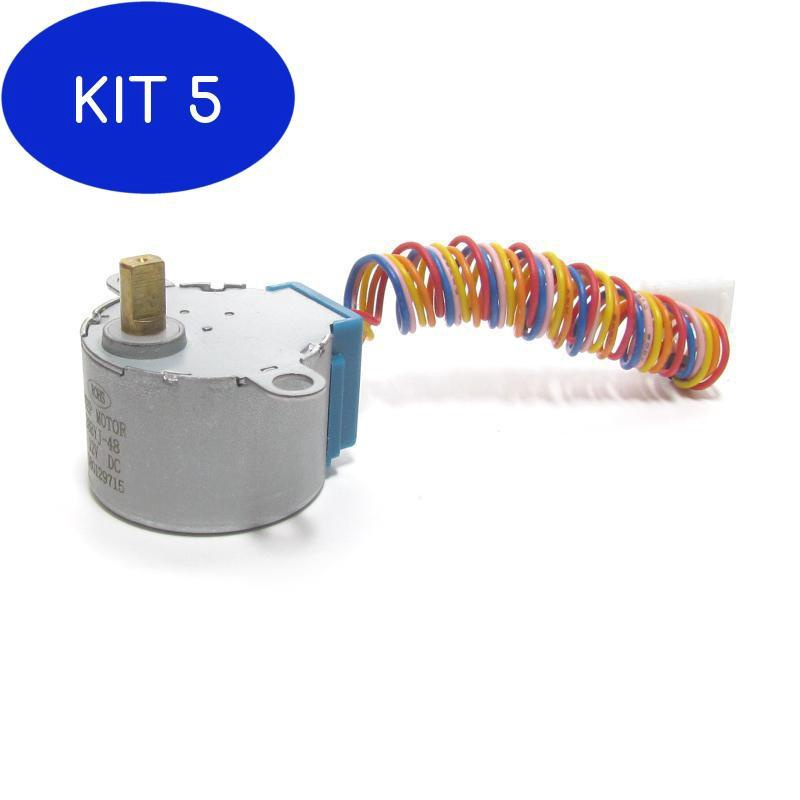 Kit 5 Motor Passo Arduino 28byj 48 12v Automação Pic Raspberry Pi No Shoptime 9400