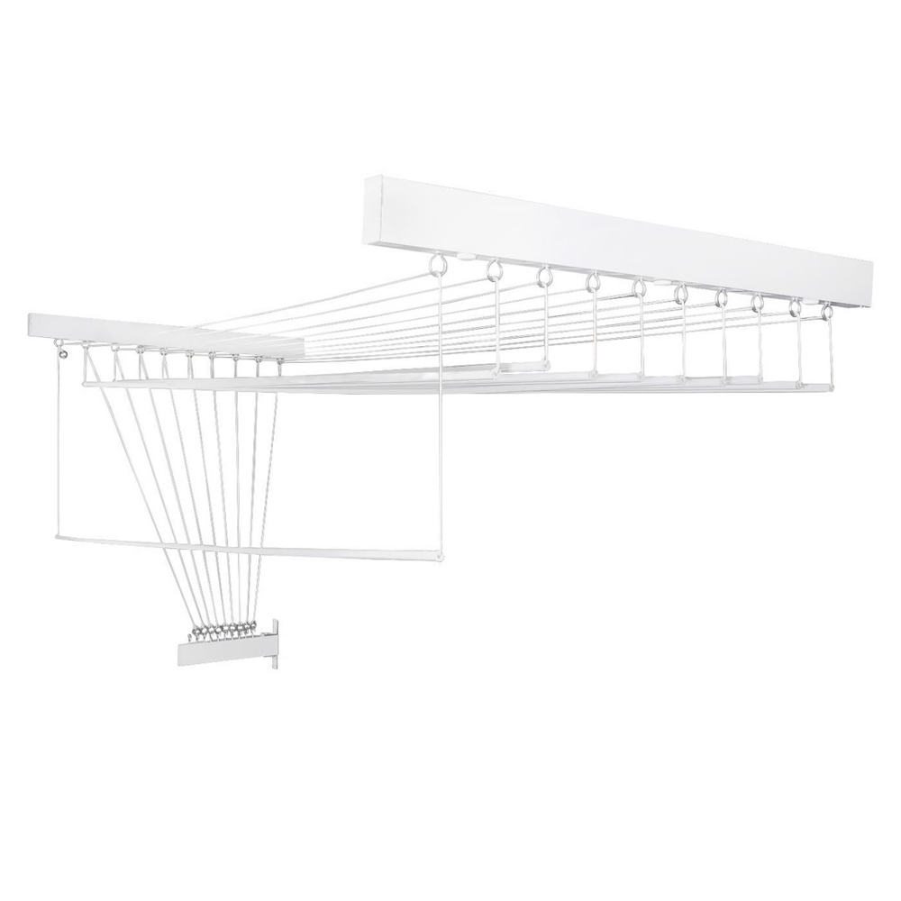Varal De Teto Individual 8 Varetas Alumínio Branco 70 Cm No Shoptime