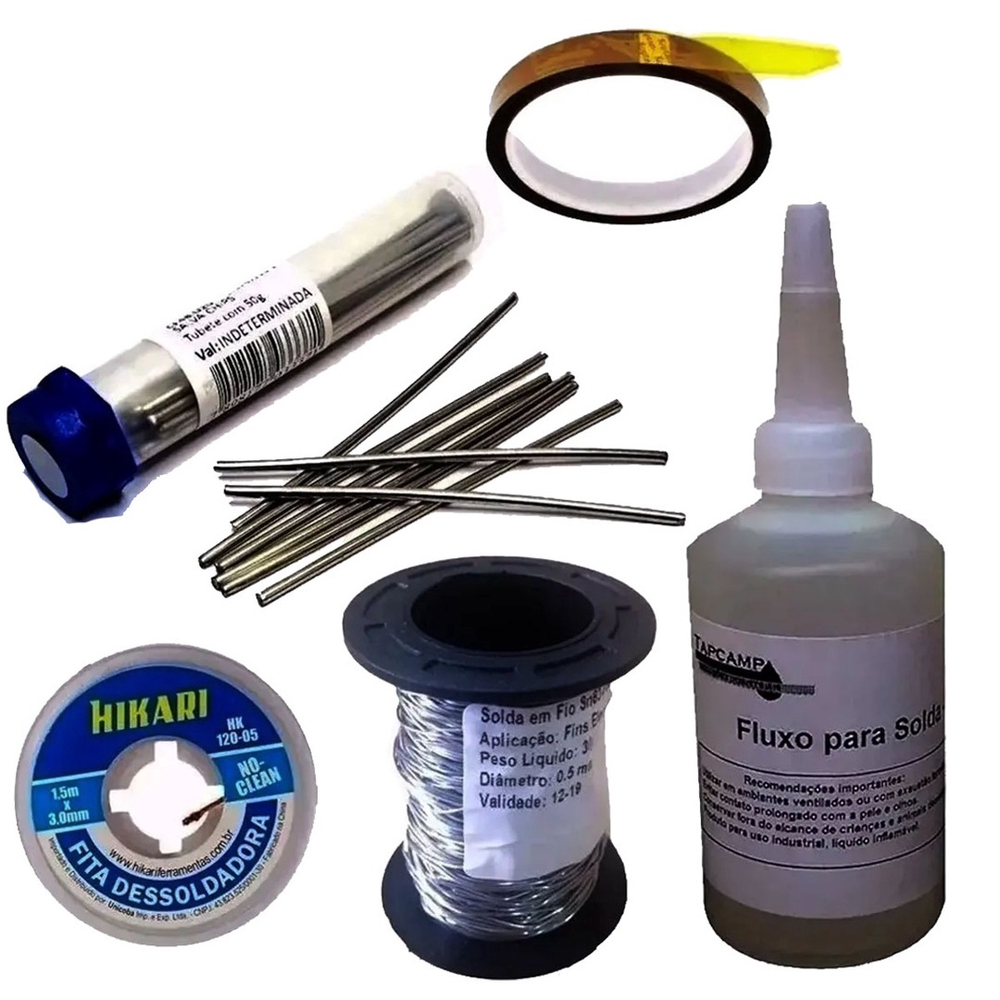 Kit Salva Chip Malha Fluxo Dessolda Solda Kapton Smd Submarino