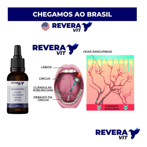 Reveravit Americano Resveratrol Ácido Hialurônico Verisol 1u Em