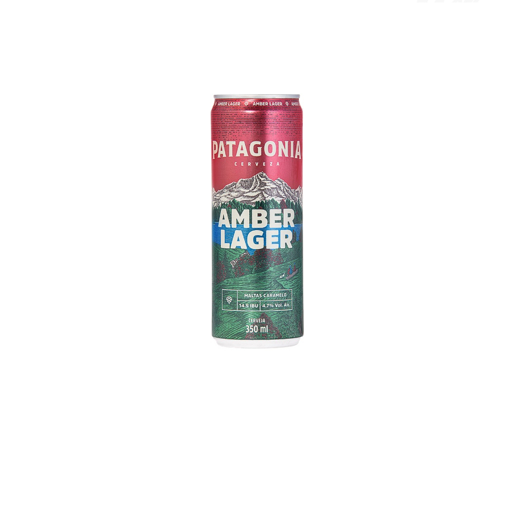 Cerveja Patagonia Amber Lager Nacional Lata Sleek 350ml No Shoptime