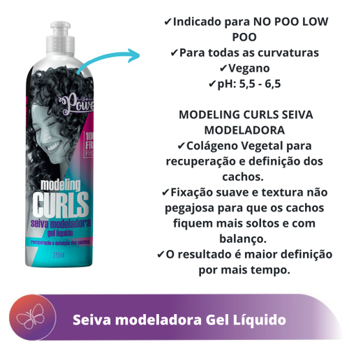 Gel Líquido Soul Power Modeling Curls Seiva 315m Em Promoção Ofertas