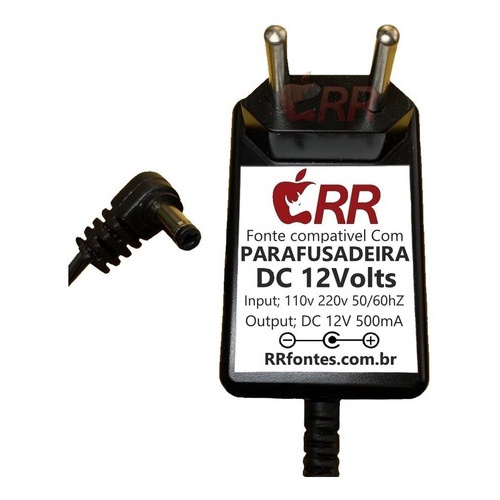 Carregador Fonte Dc 12v Para Parafusadeira Black Decker Ld12 | Submarino Carregador Fonte Dc 12v Para Parafusadeira Black Decker Ld12 | Submarino