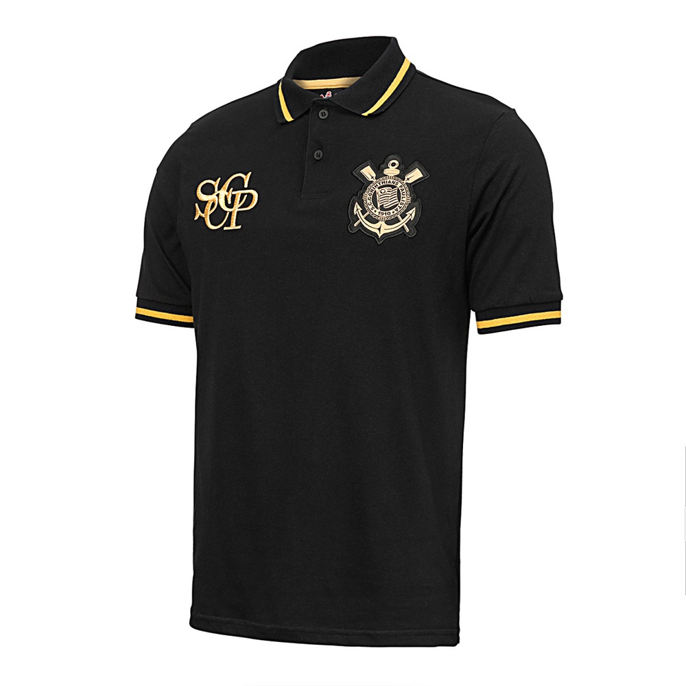Camisa Polo Retrô Corinthians Ouro Masculina | Submarino Camisa Polo Retrô Corinthians Ouro Masculina | Submarino