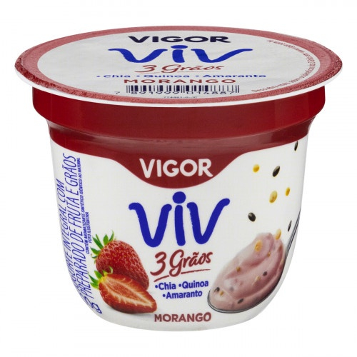 Iogurte Integral Morango Vigor 3 Grãos Pote 100g Submarino