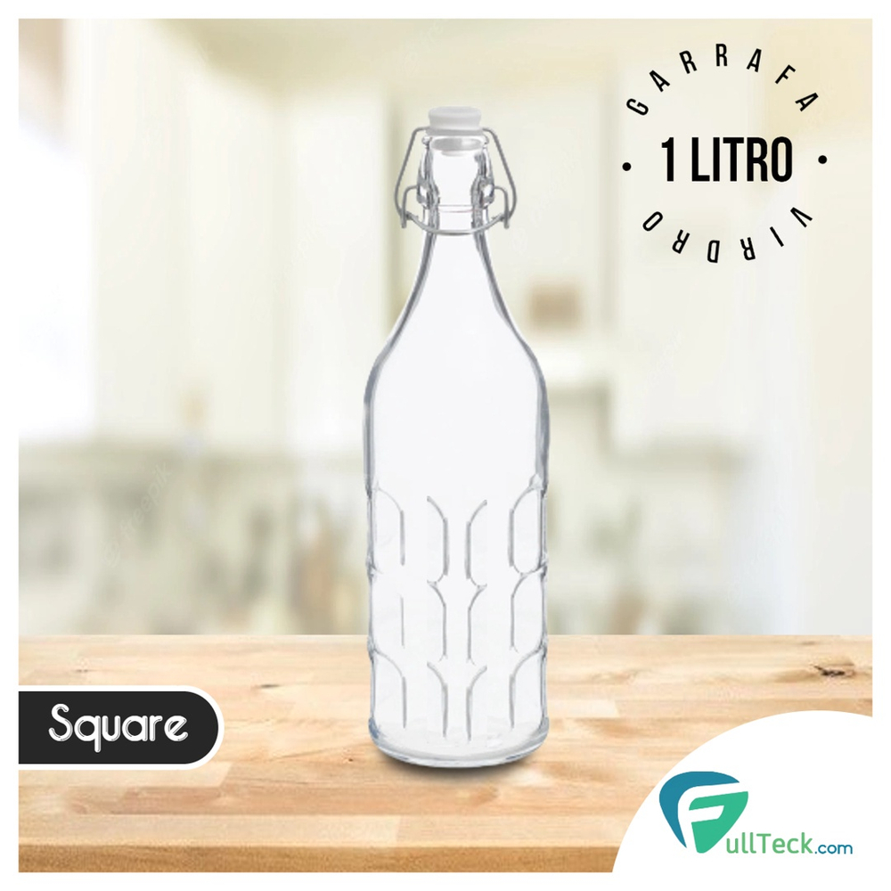 Garrafa De Água Vidro 1 Litro c/ Fechamento Hermético no Shoptime Garrafa De Água Vidro 1 Litro c/ Fechamento Hermético no Shoptime