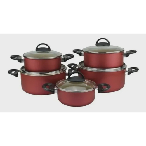 Jogo Panela Teflon 5 Peças c/ Tampa De Vidro Cereja / Beje em Promoção ... Jogo Panela Teflon 5 Peças c/ Tampa De Vidro Cereja / Beje em Promoção ...