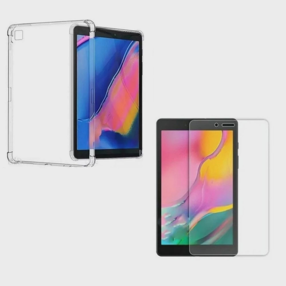 Capa Case Tpu Anti Impacto Película De Vidro Para Galaxy Tab A T290