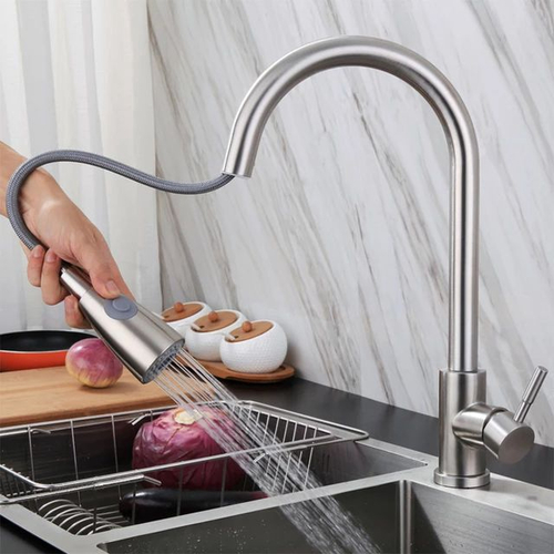 Torneira Misturador Cozinha Gourmet Monocomando Extensível Aço Inox