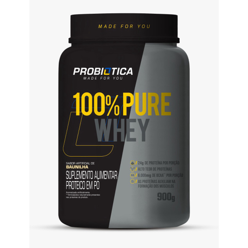 Whey 100 Concentrado Probiotica Pote 900g Original Em Promoção