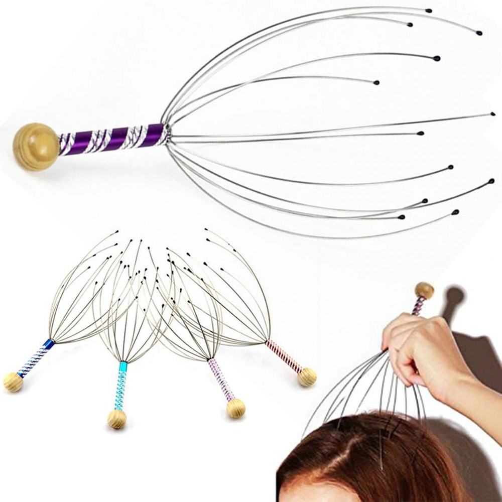 Massageador Manual De Cabeça Pescoço Ant Estresse Relaxante Terapêutico