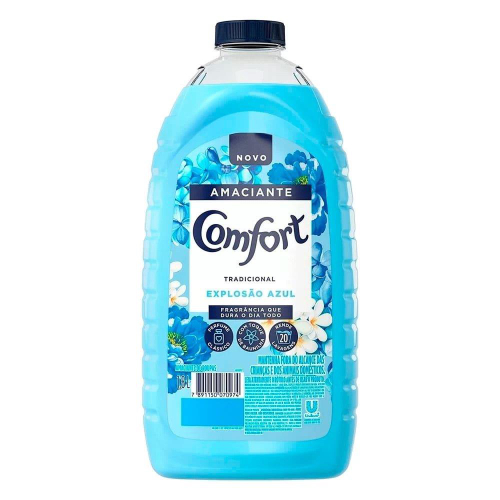 Amaciante Comfort Diluído Tradicional Explosão Azul 1,8L em Promoção na ... Amaciante Comfort Diluído Tradicional Explosão Azul 1,8L em Promoção na ...