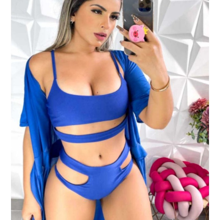 Biquíni Plus Size Biquíni Cintura Alta Gg No Shoptime
