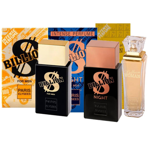 Paris Elysees Billion Woman + Night For Men + For Men em Promoção na ... Paris Elysees Billion Woman + Night For Men + For Men em Promoção na ...