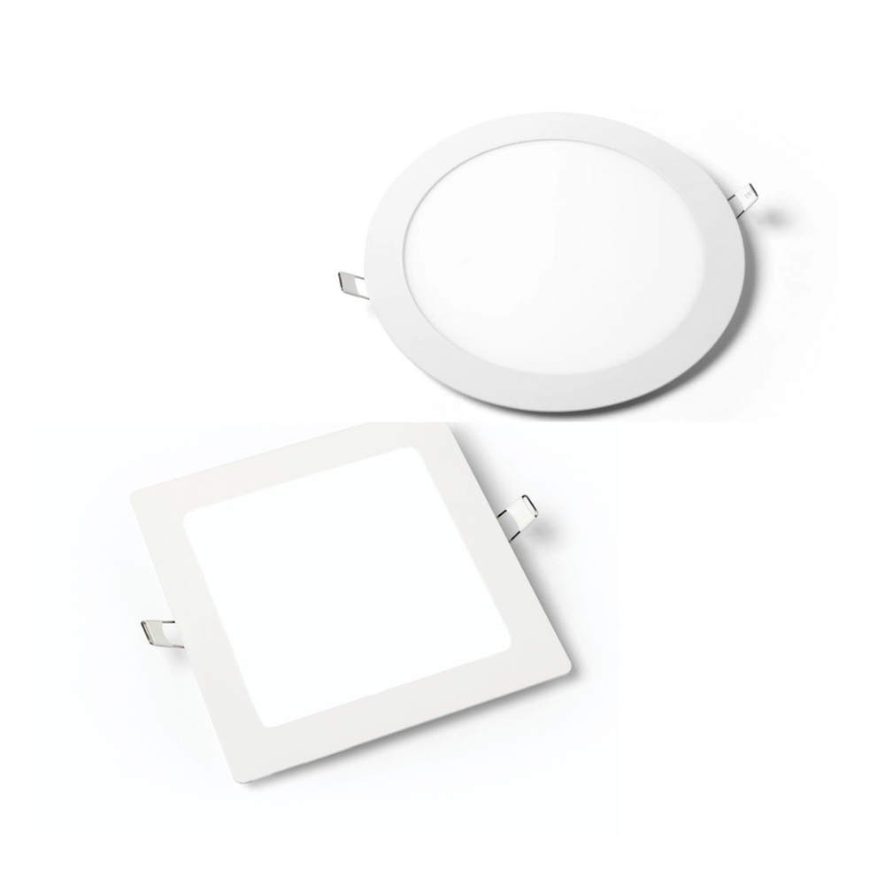 Kit 10 Luminária Painel Plafon Led 12w Quadrado Redondo Embutir no Shoptime Kit 10 Luminária Painel Plafon Led 12w Quadrado Redondo Embutir no Shoptime