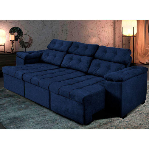 Suede blue sofa store