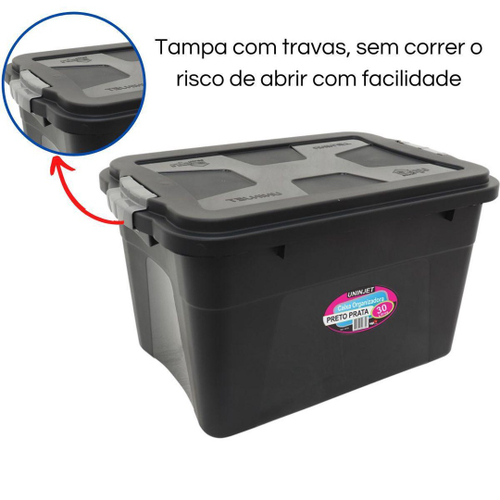 Caixa Organizadora Multiuso Plástica 30 Litros Tampa Trava em Promoção ... Caixa Organizadora Multiuso Plástica 30 Litros Tampa Trava em Promoção ...