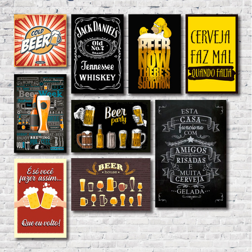 Kit Placas Decorativas Bebidas Frases Vintage Mdf- 9 Placas em Promoção ... Kit Placas Decorativas Bebidas Frases Vintage Mdf- 9 Placas em Promoção ...