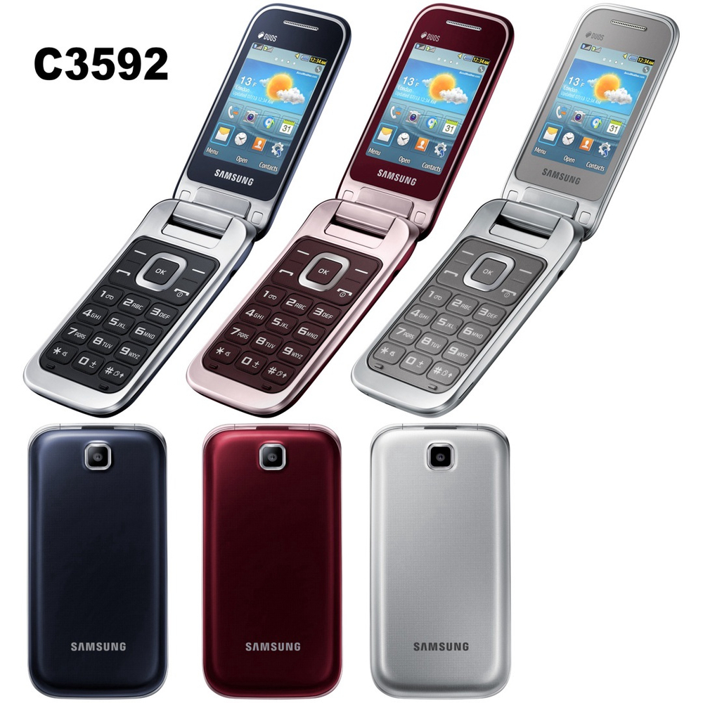 Celulares Samsung c3592 original de abrir Flip com tecla e câmera ...