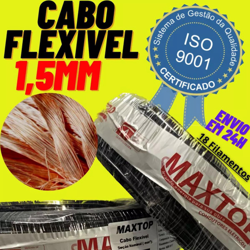Fio eletrico flexivel 1,5mm rolo 100 metros maxtop em Promoção na ... Fio eletrico flexivel 1,5mm rolo 100 metros maxtop em Promoção na ...