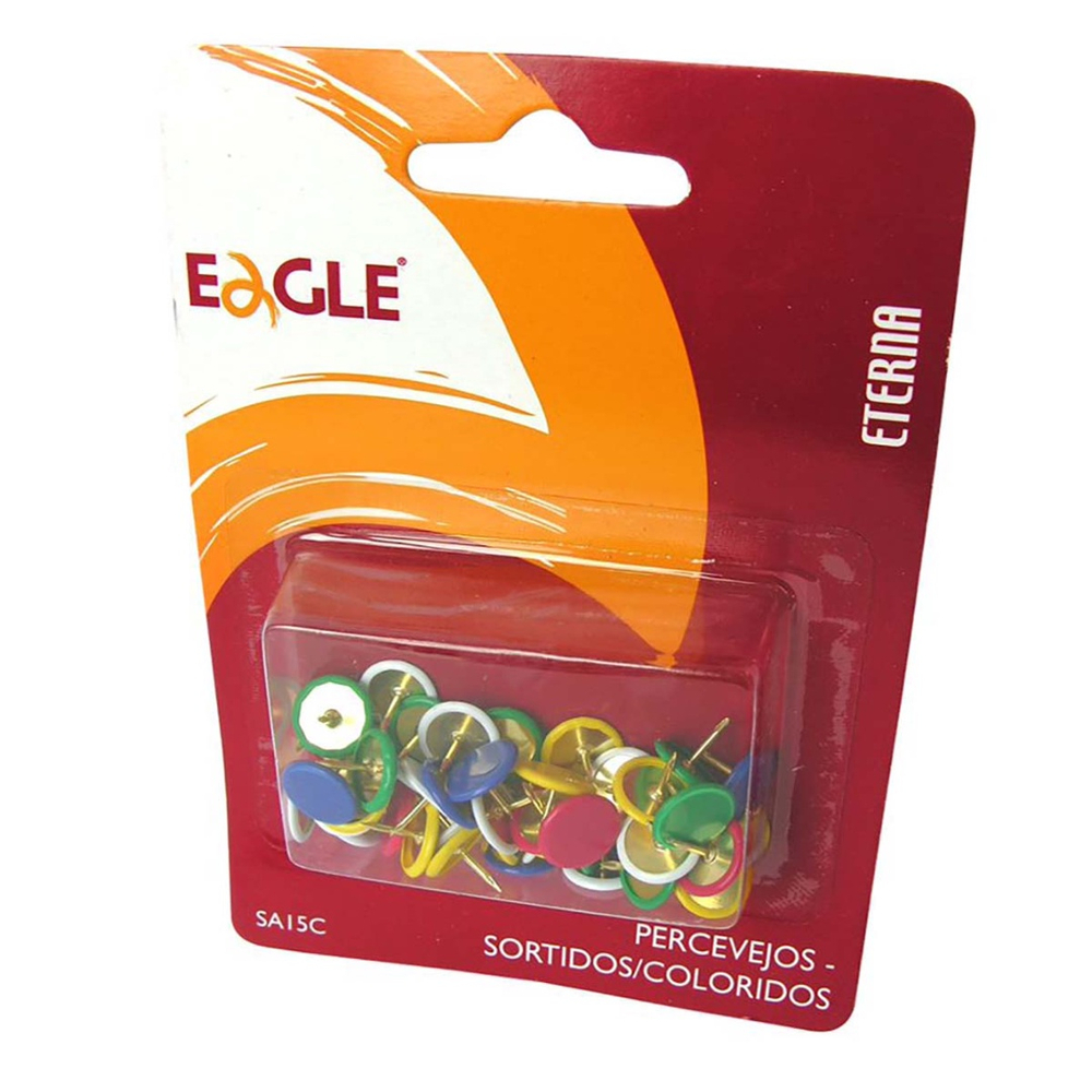 Percevejo Colorido Rervestido de Vinil Eagle com 50 Unidades em ...