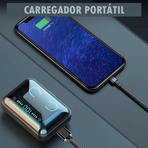 Fones De Ouvido Sem Fio F9 5 Bt 5 3 Tecnologia Tws Preto No Shoptime