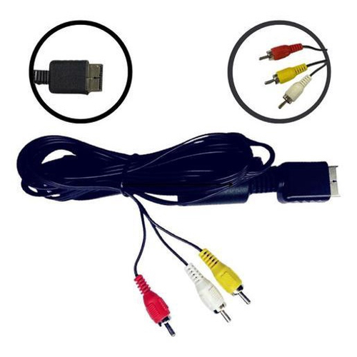 Cabo Av Audio E Video Rca Para Playstation 1 Ps2 na Americanas Empresas
