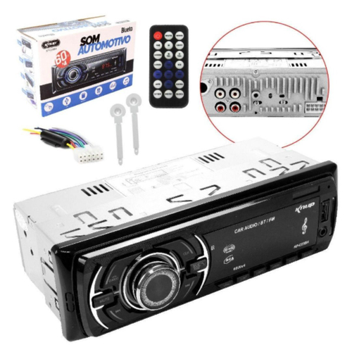 Som Automotivo MP3 Player KP-C22BH Knup Bluetooth, usb, Entrada Auxiliar, sd, Rádio fm em ...